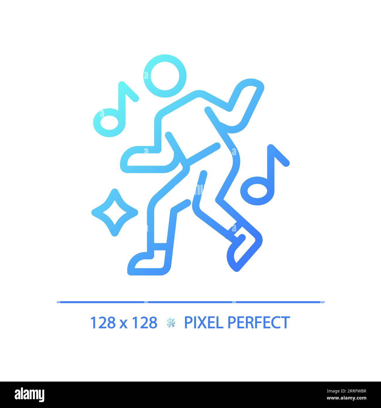 Blue gradient dance linear icon Stock Vector Image & Art - Alamy