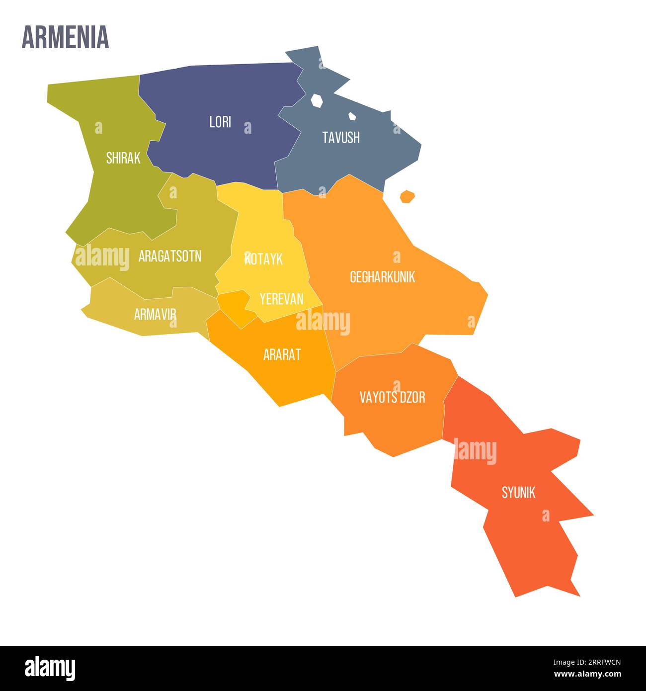 Armenia Political Map Armenia Political Map Of Administrative