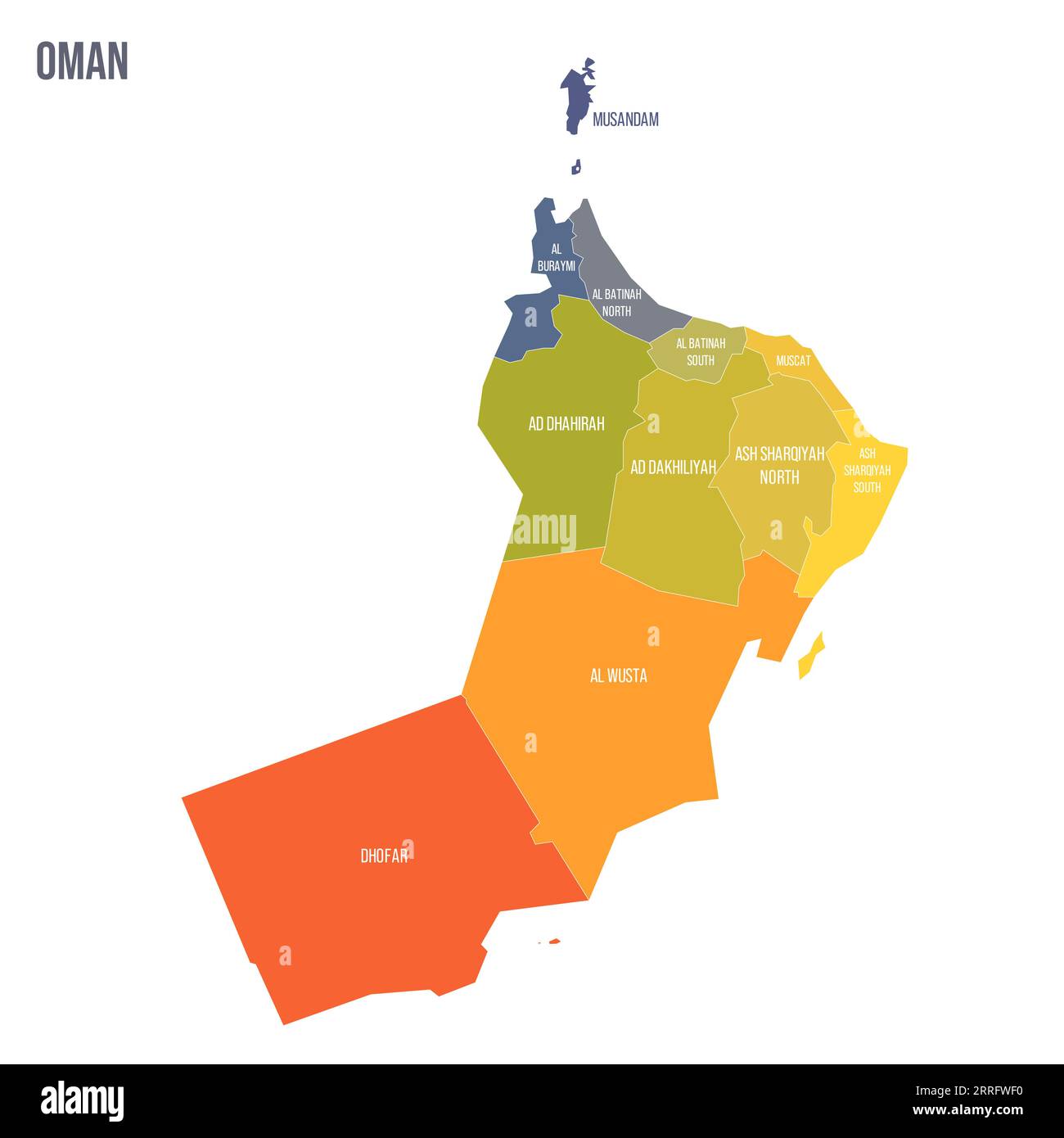 Detailed Political Map Of Oman Ezilon Maps