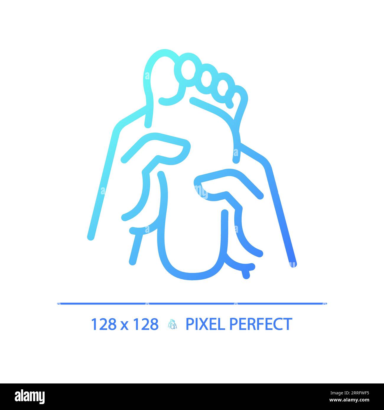 Blue gradient foot massage linear icon Stock Vector Image & Art - Alamy
