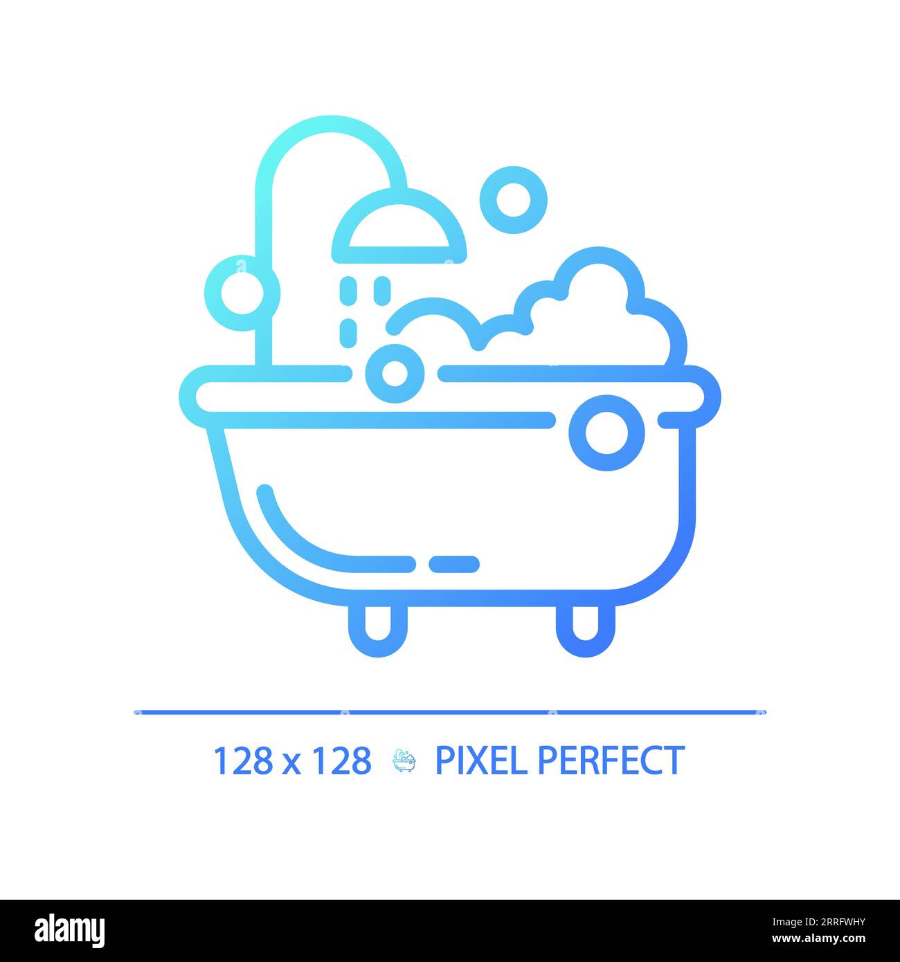 Blue gradient bubble bath linear icon Stock Vector Image & Art - Alamy