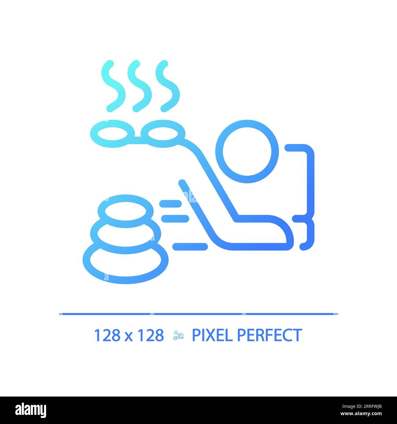 Blue gradient hot stone therapy linear icon Stock Vector Image & Art - Alamy