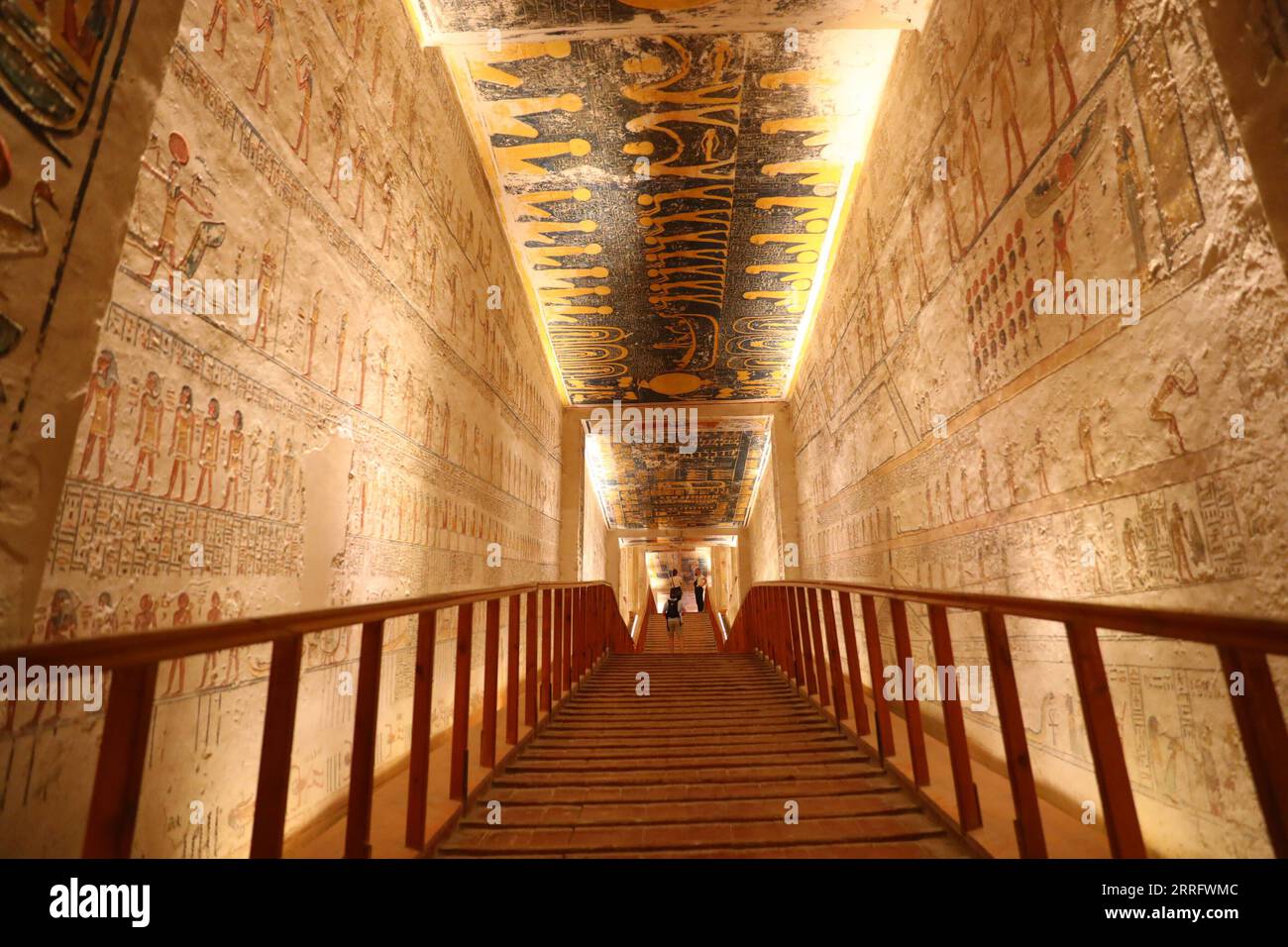 220427 -- LUXOR EGYPT, April 27, 2022 -- People visit the tomb of ...