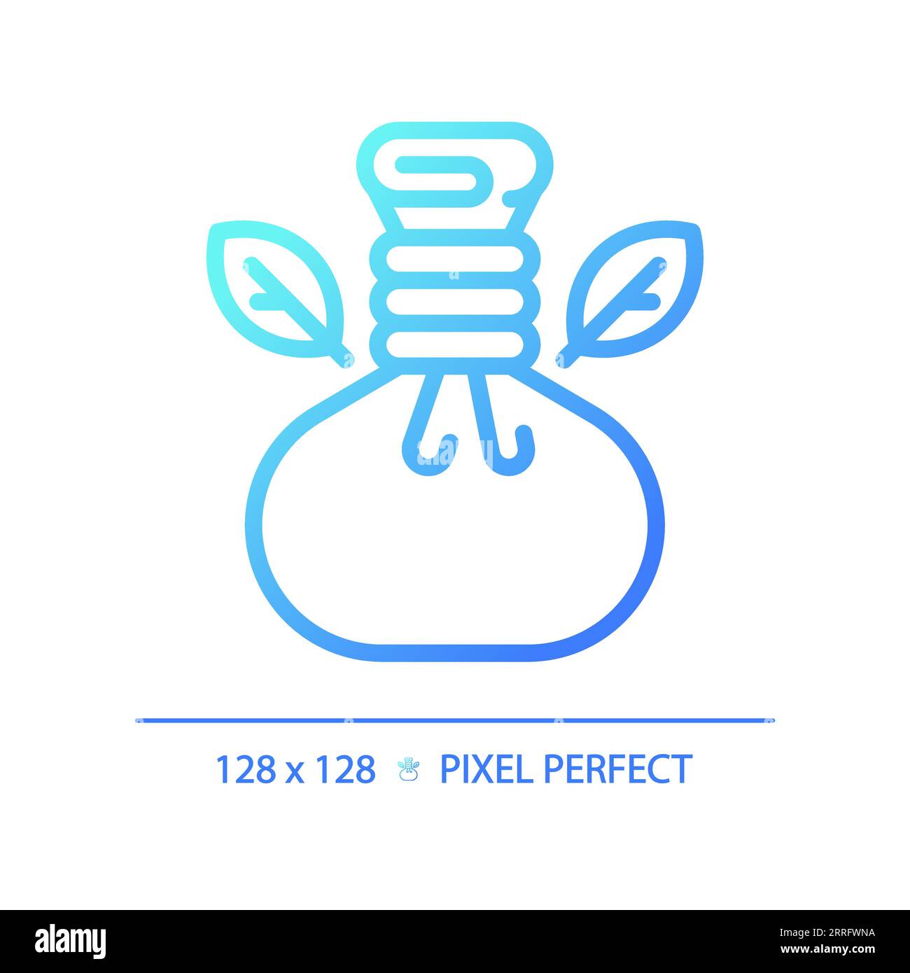 Blue gradient herbal compress linear icon Stock Vector Image & Art - Alamy