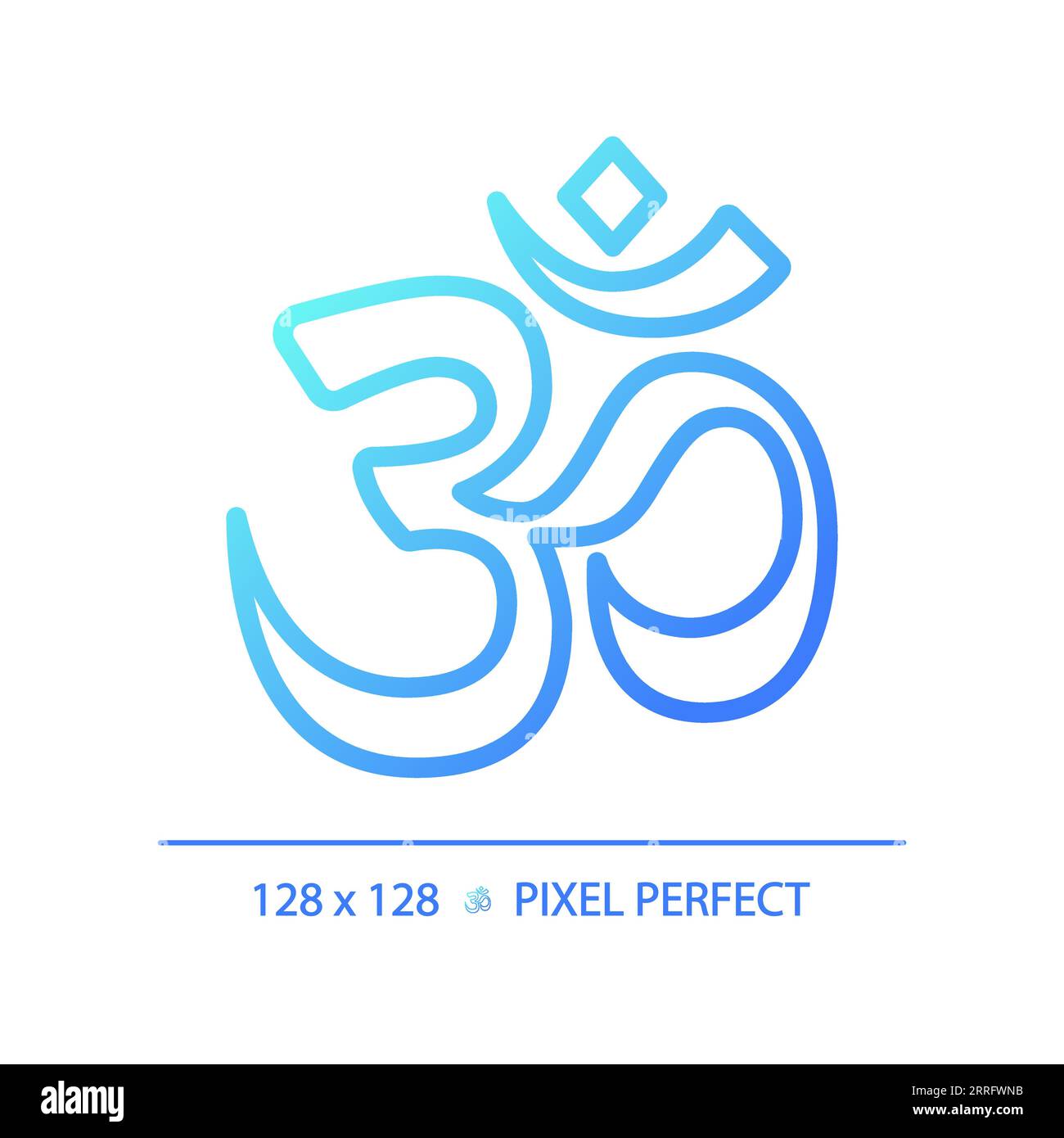 Blue gradient om linear icon Stock Vector Image & Art - Alamy