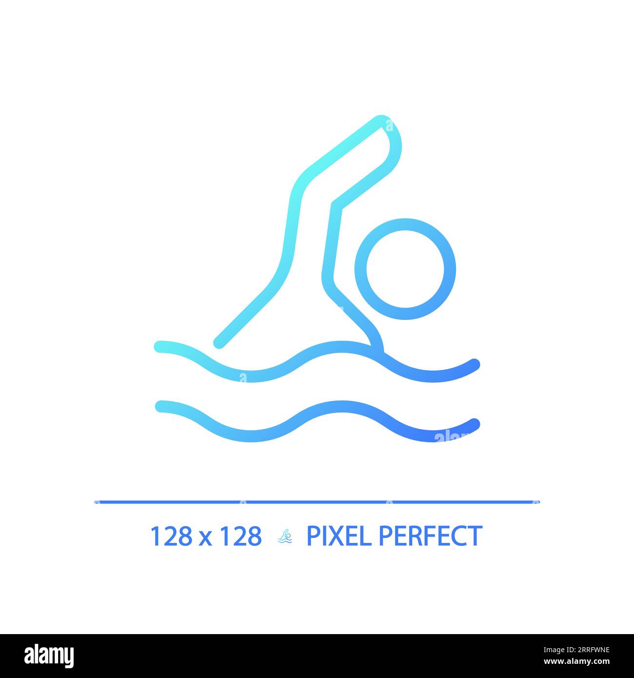 Blue gradient swimming linear icon Stock Vector Image & Art - Alamy