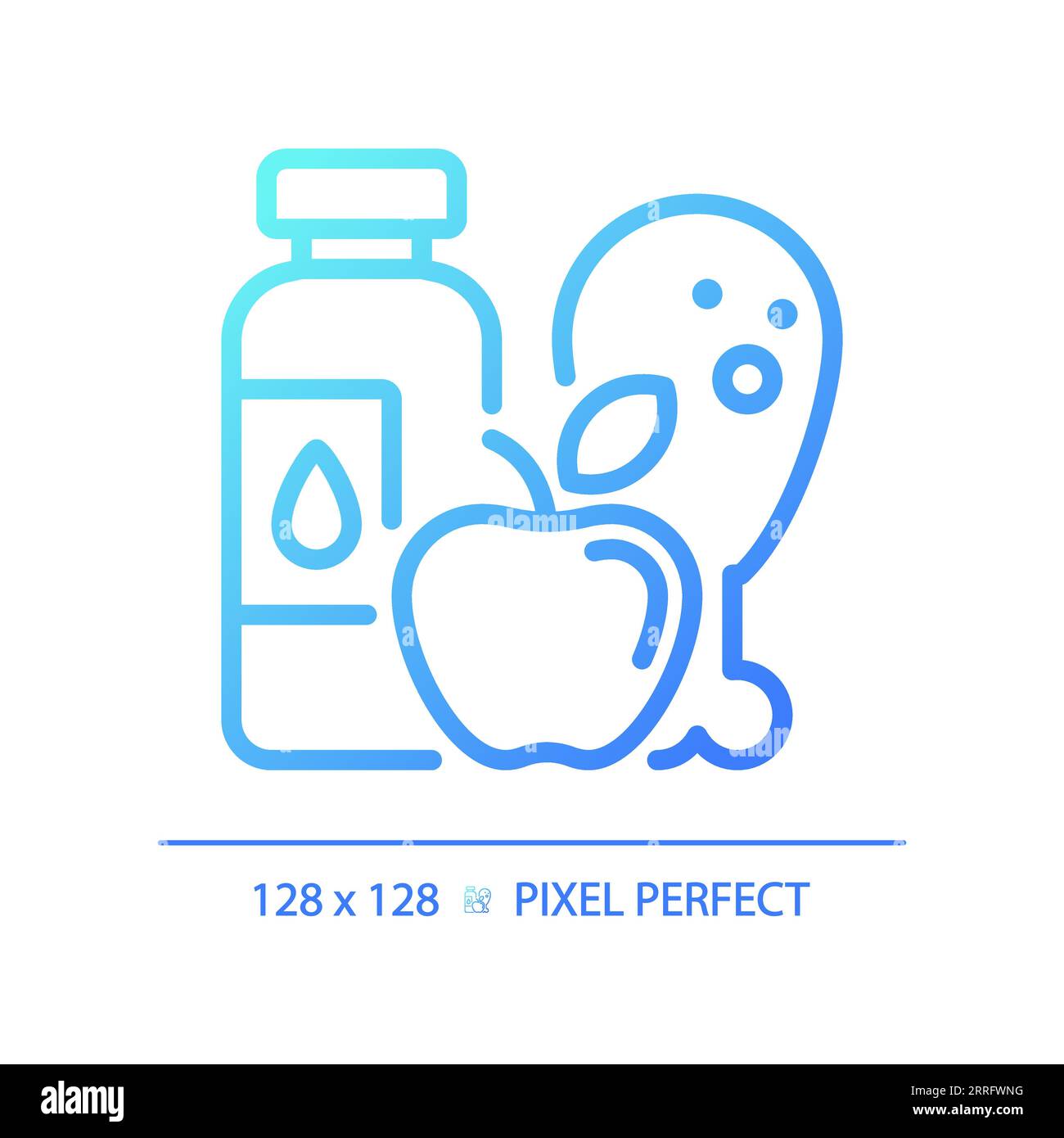 Blue gradient healthy diet linear icon Stock Vector Image & Art - Alamy