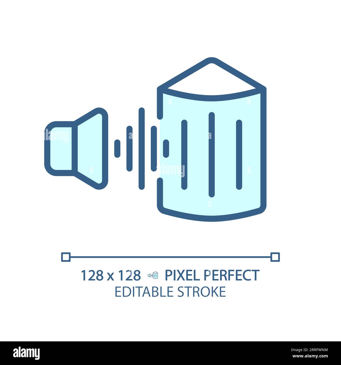 Customizable soundproofing layer blue thin linear icon Stock Vector ...