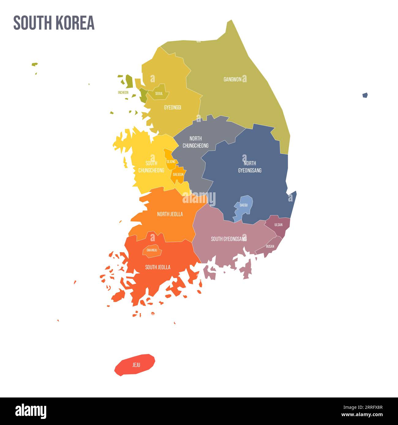 Political Map Of South Korea