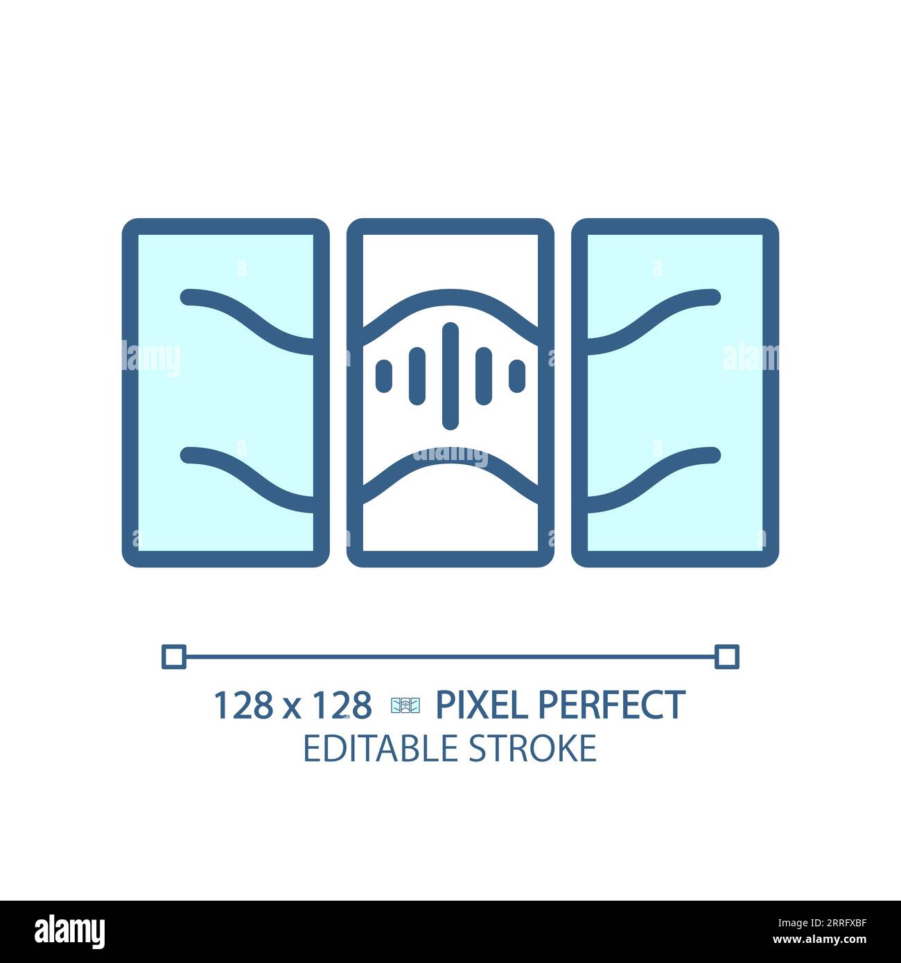 Customizable soundproof blue thin linear icon Stock Vector Image & Art ...