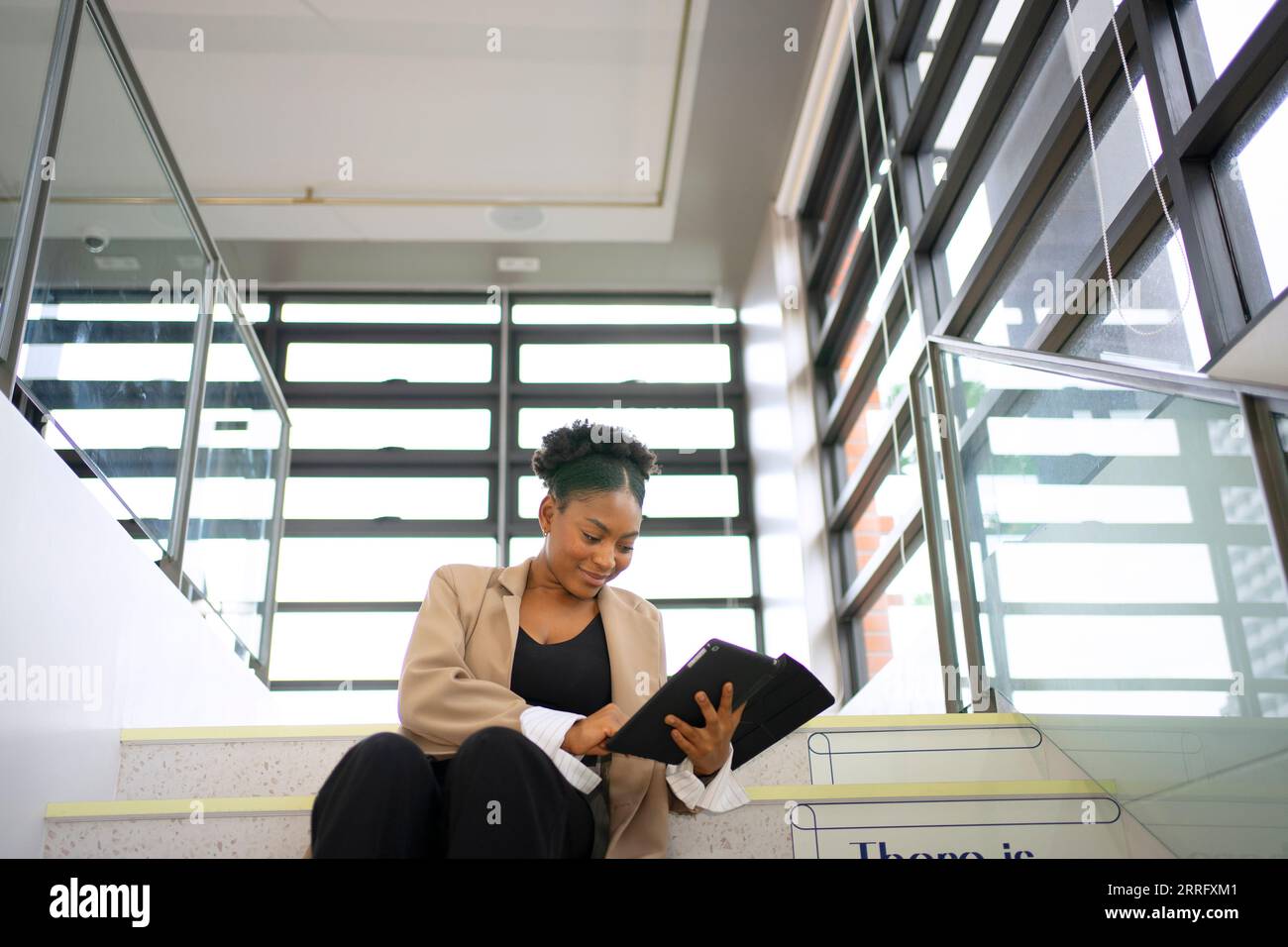 Employee take a break at office. Business and occupation concept Stock ...