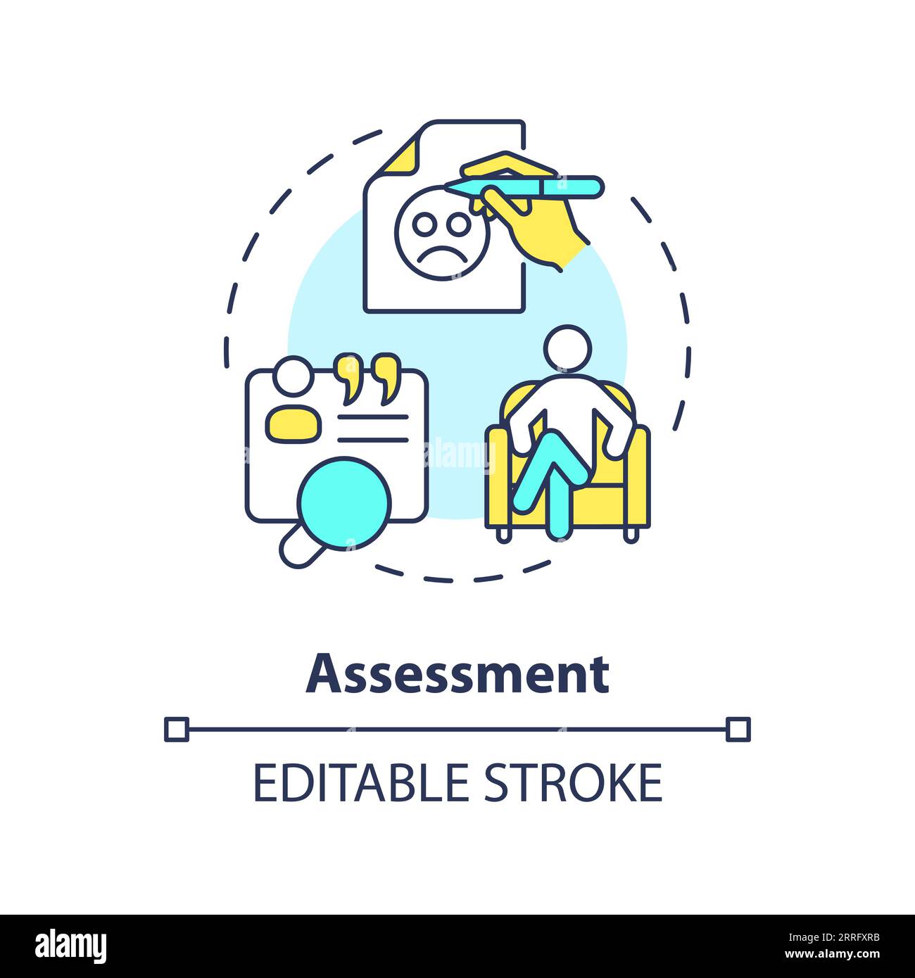 2D customizable assessment line icon concept Stock Vector Image & Art ...