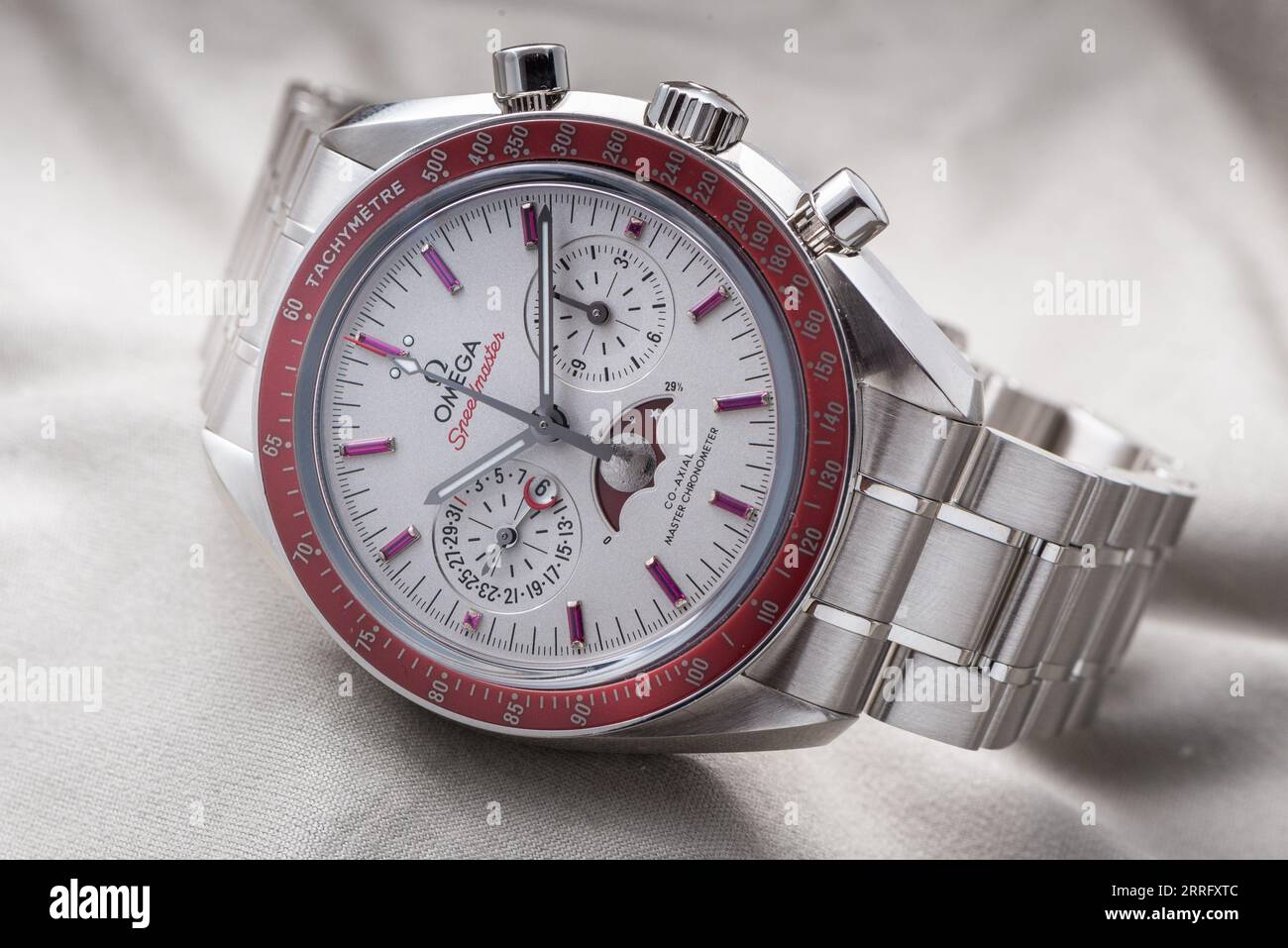 Omega Speedmaster Chronograph with moon phase Stock Photo - Alamy