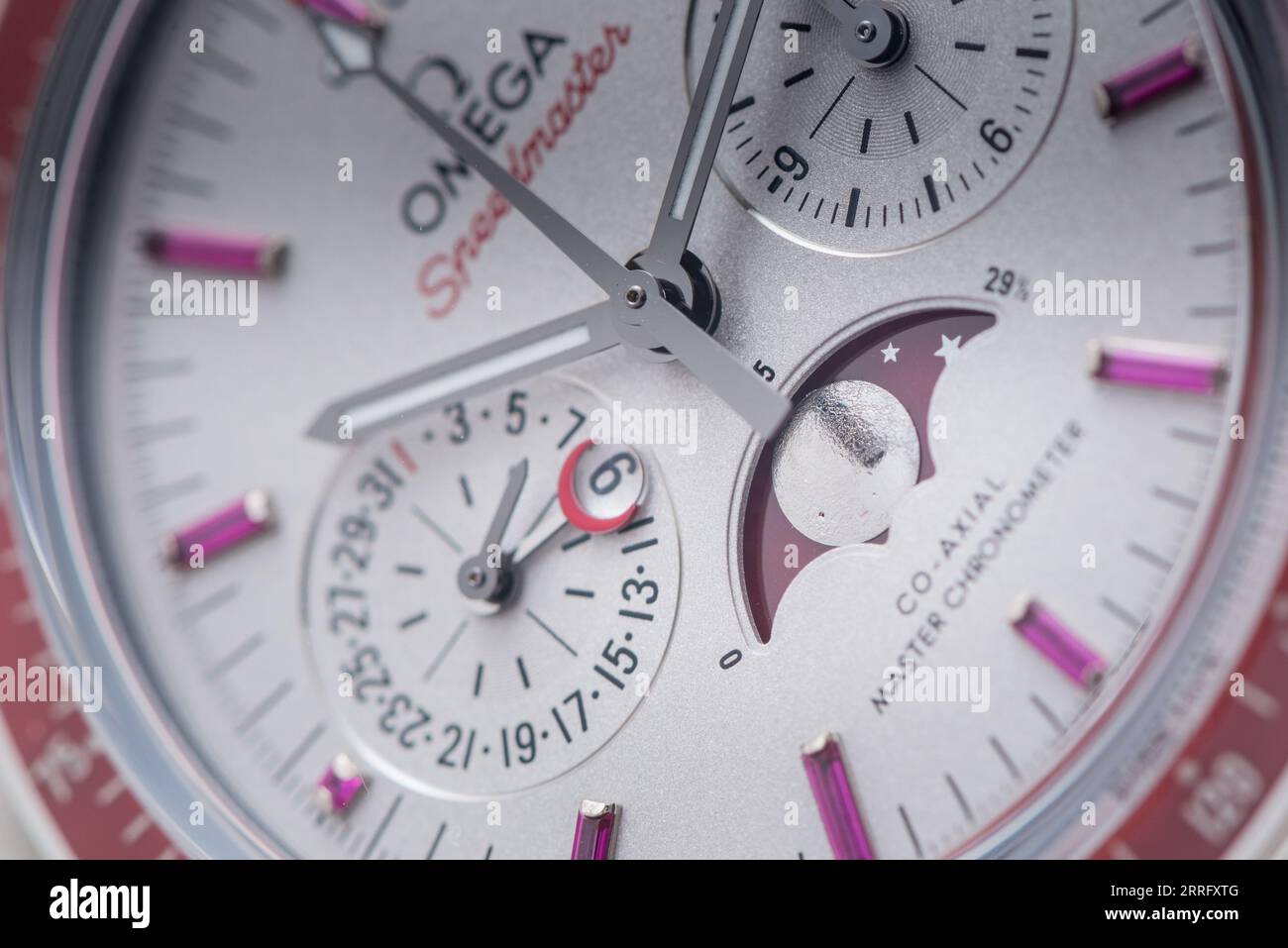 Omega Speedmaster Chronograph with moon phase Stock Photo - Alamy