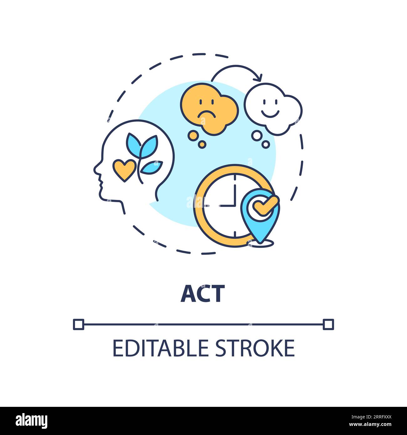 2D customizable ACT line icon concept Stock Vector Image & Art - Alamy