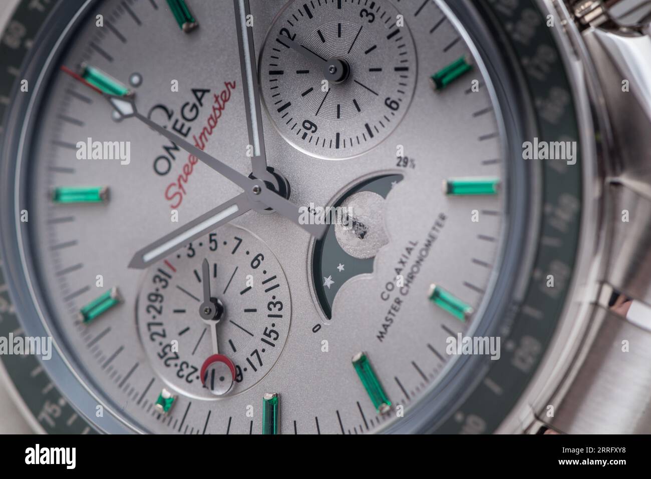 Omega Speedmaster Chronograph with moon phase Stock Photo - Alamy