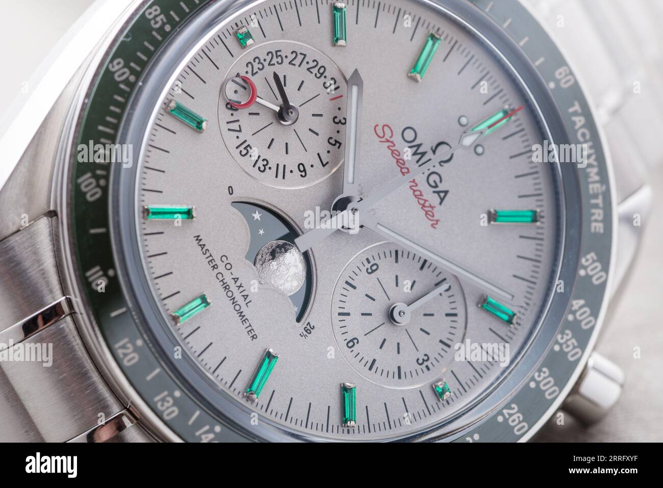 Omega Speedmaster Chronograph with moon phase Stock Photo - Alamy