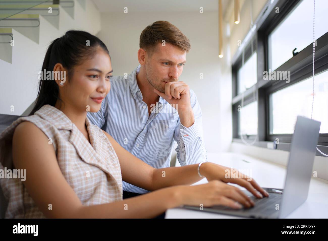 Employees are meeting at office. Business and occupation concept Stock ...