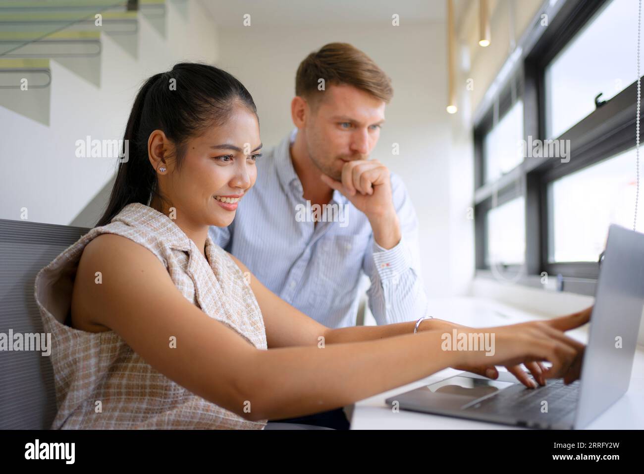 Employees are meeting at office. Business and occupation concept Stock ...