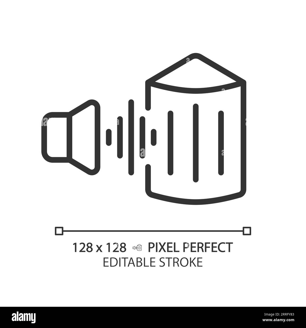 Customizable soundproofing layer black thin linear icon Stock Vector ...