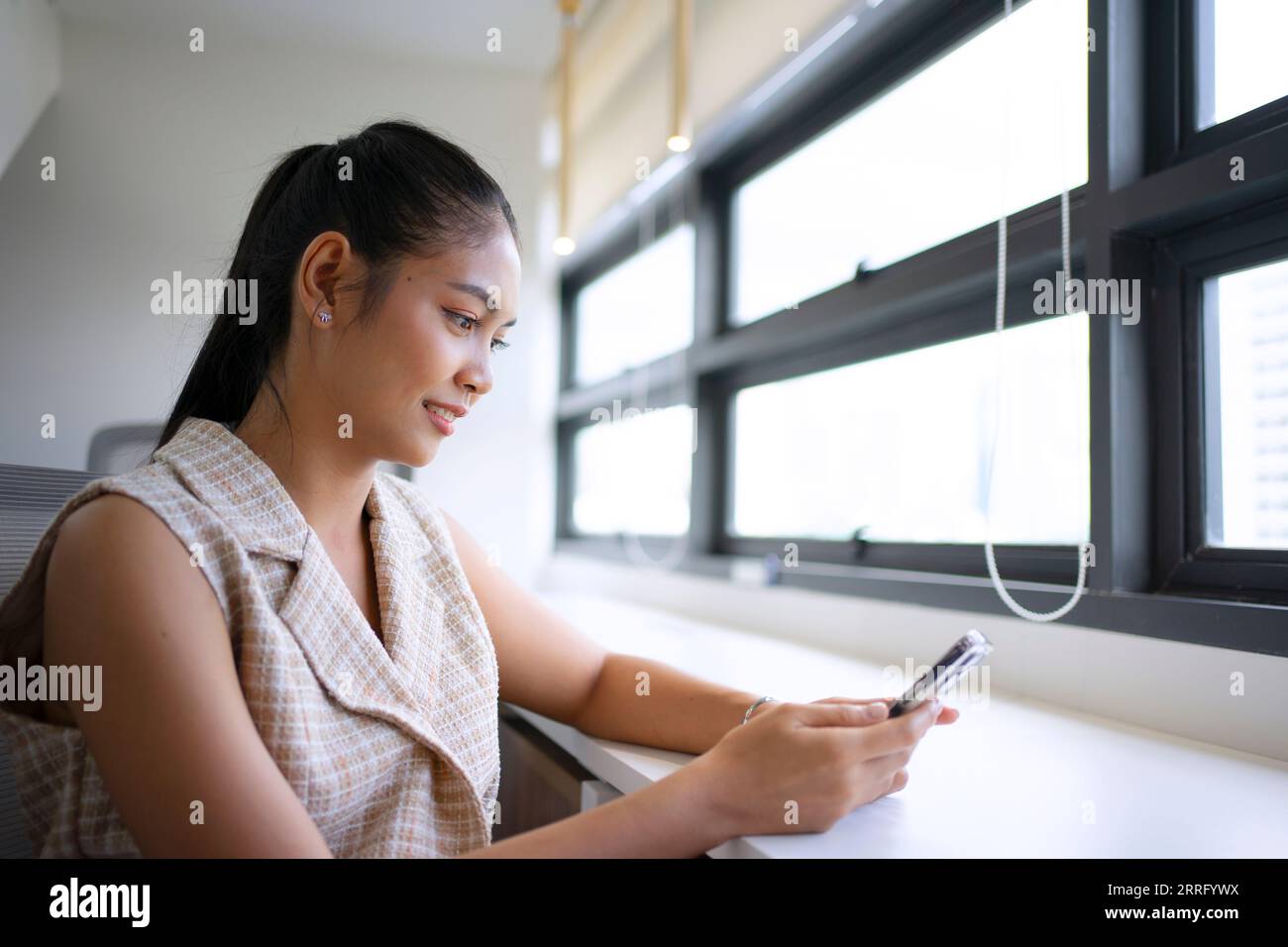 Employee take a break at office. Business and occupation concept Stock ...