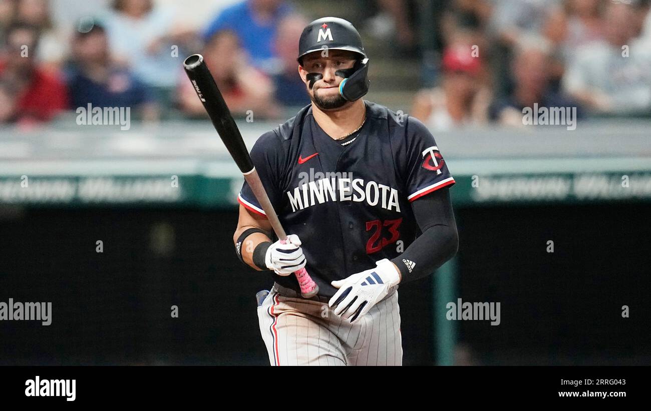 Minnesota Twins' Royce Lewis (23) walks during a baseball game against ...