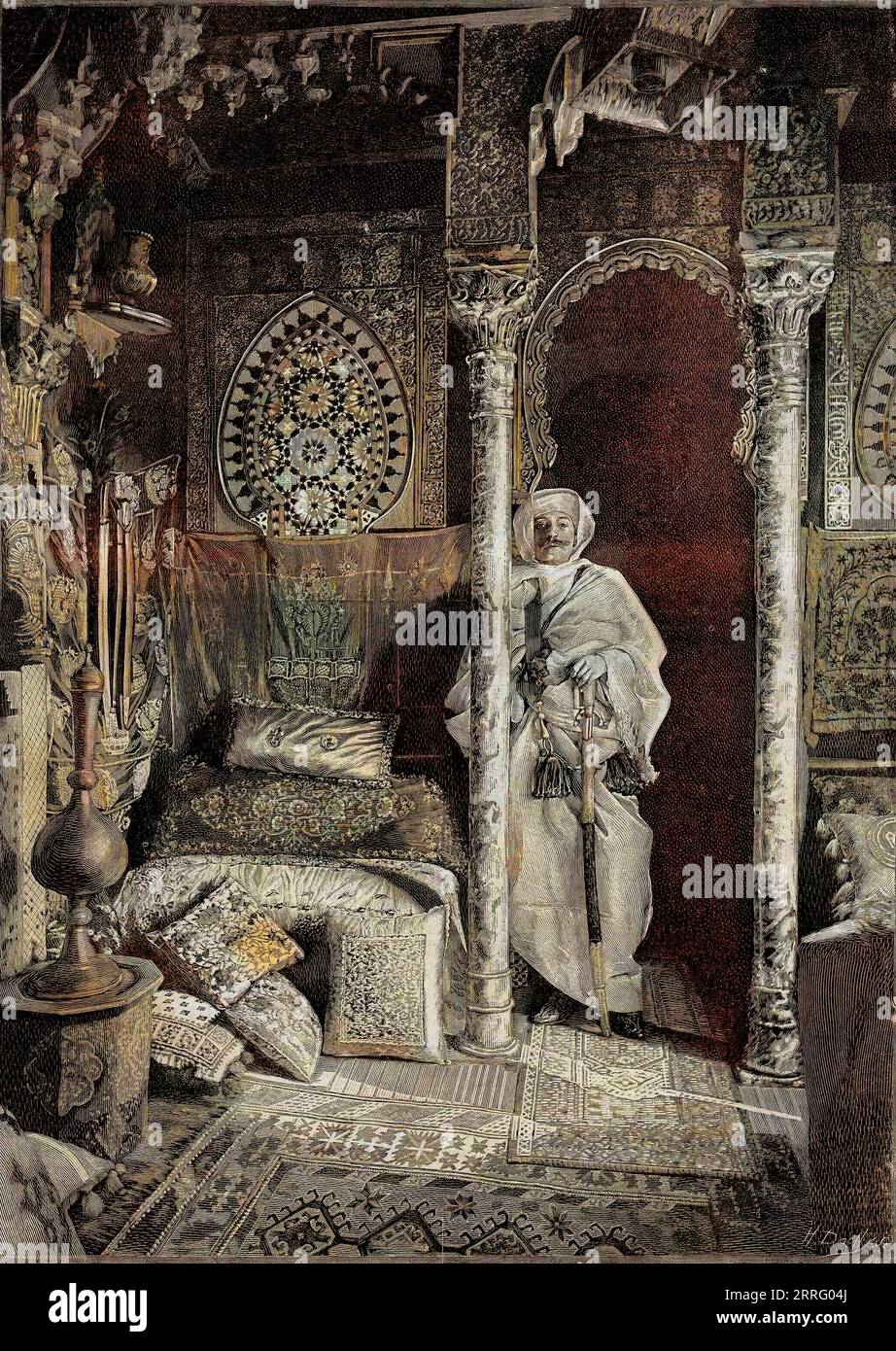 The writer Louis-Marie-Julien Viaud, known as Pierre Loti, at his home ...