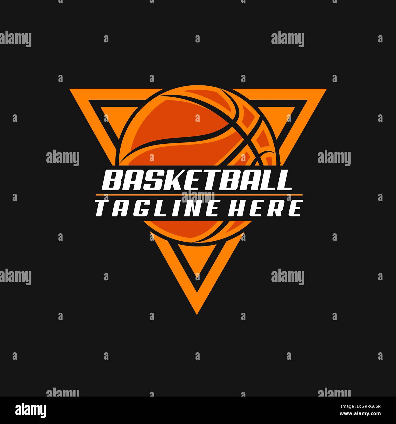 basket ball triangle logo design vector Stock Vector Image & Art - Alamy