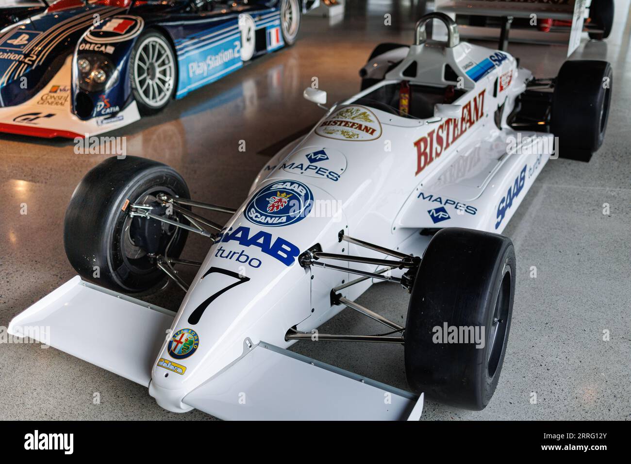 White Italian Formula Three Car Dallara F385 from the 1980s Stock Photo - Alamy