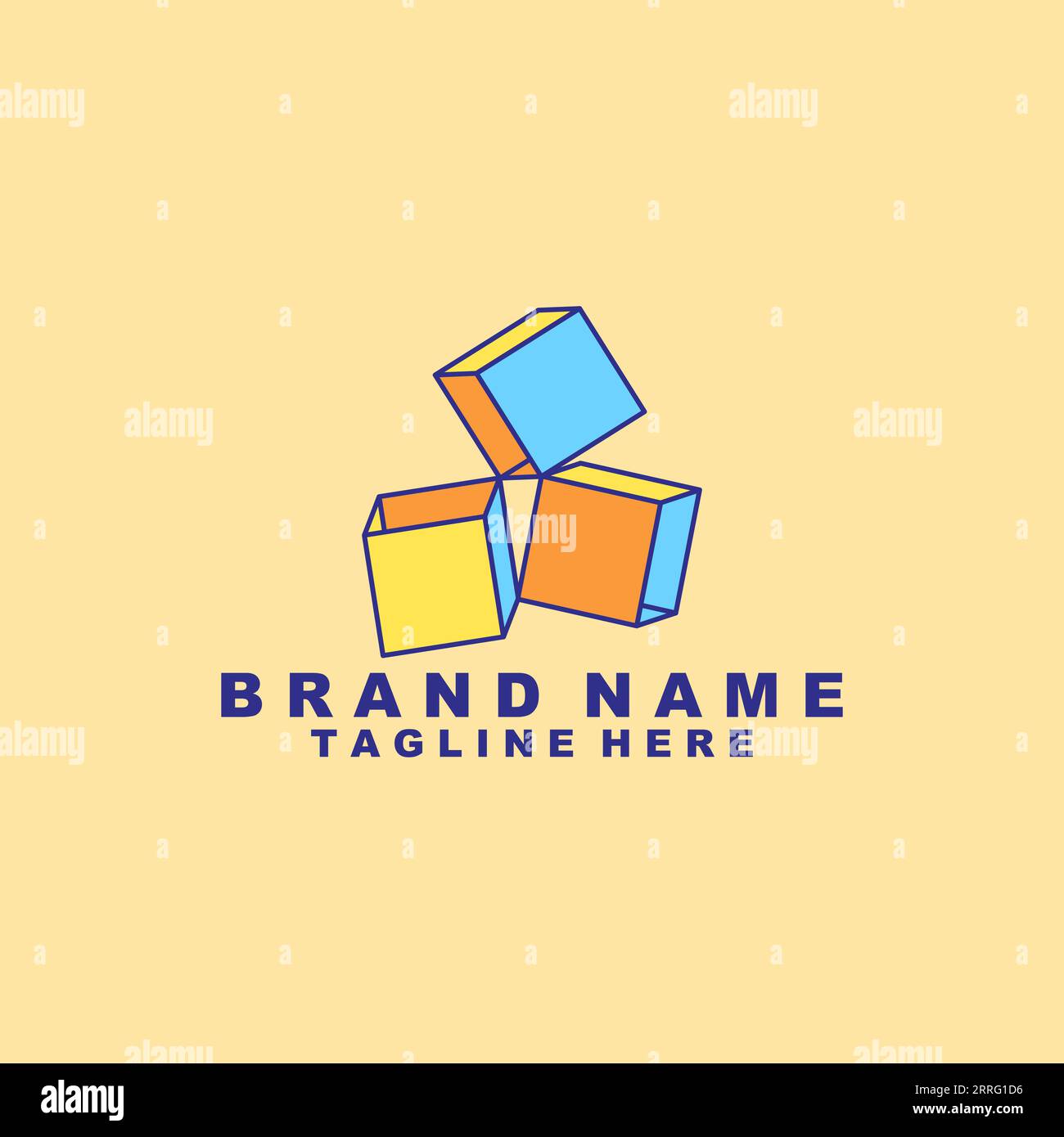 box logo design vector Stock Vector Image & Art - Alamy
