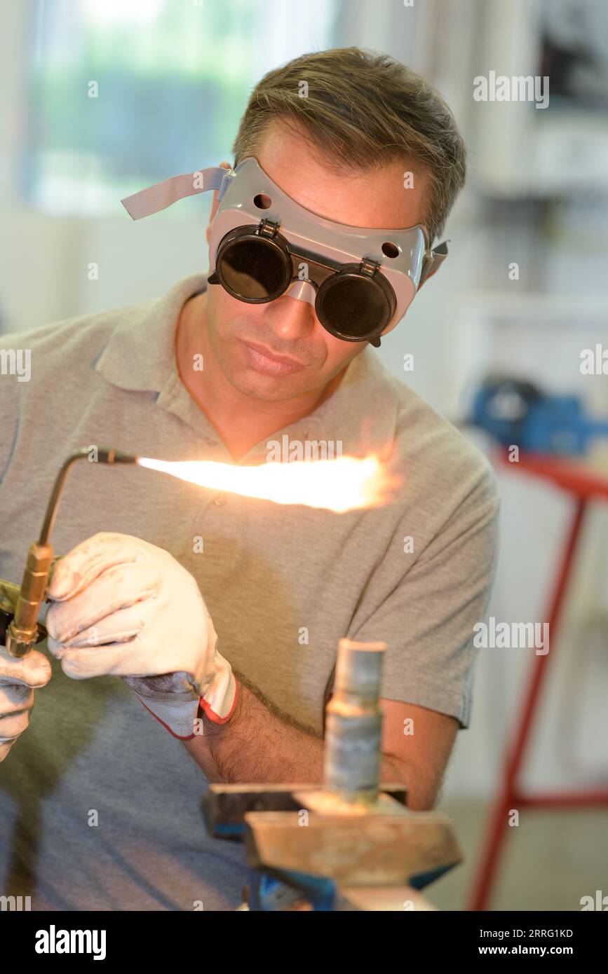 Professional metalworker man welding steel hi-res stock photography and ...