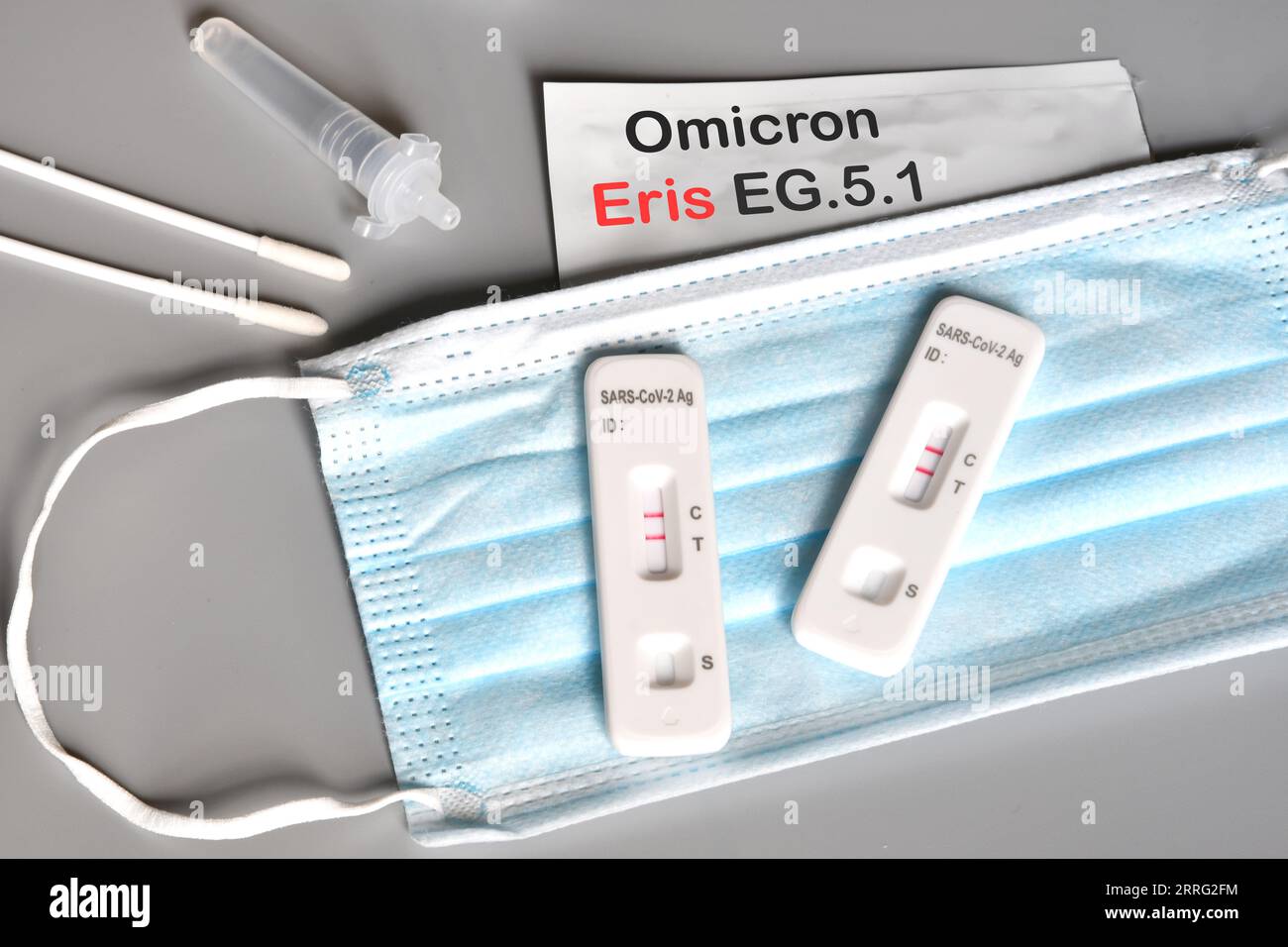 SARS-CoV-2 antigen test kit for self testing with positive result with ...