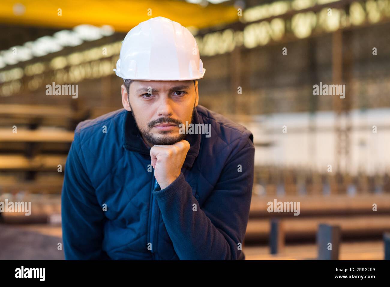 Engineer beard wearing work helmet hi-res stock photography and images ...