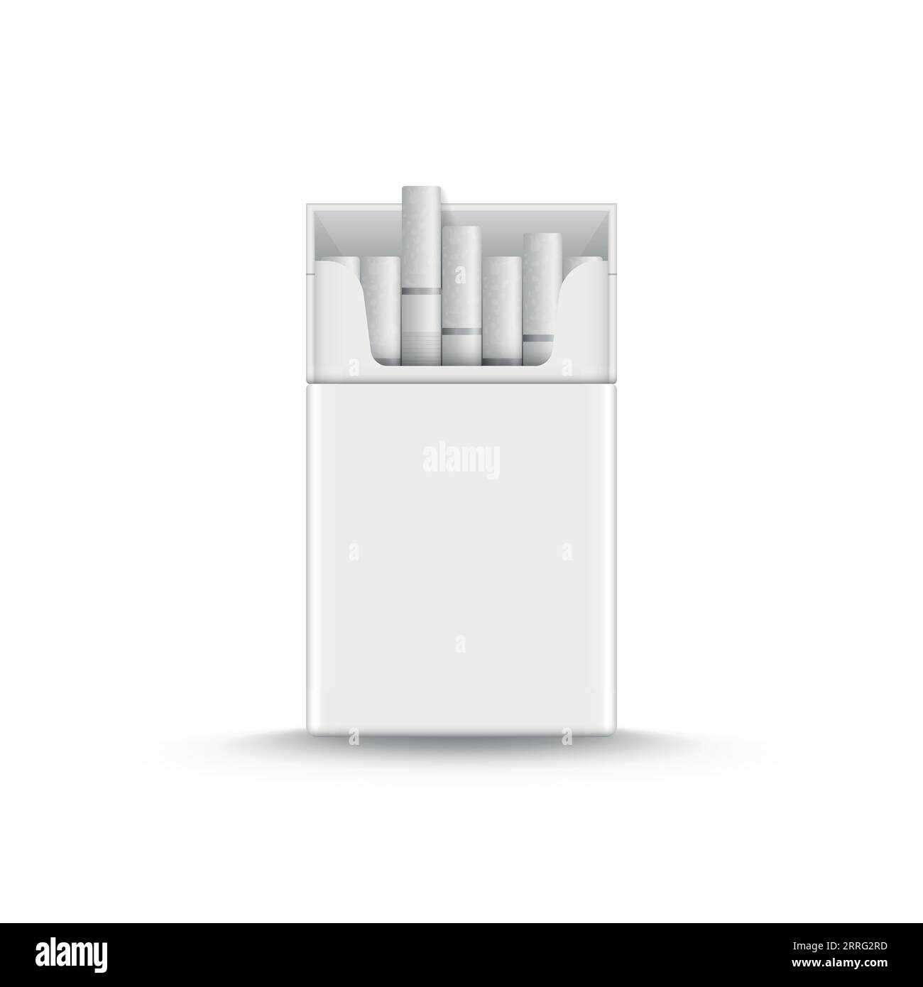 Packet of cigarettes icon in flat style. Smoking vector illustration on ...