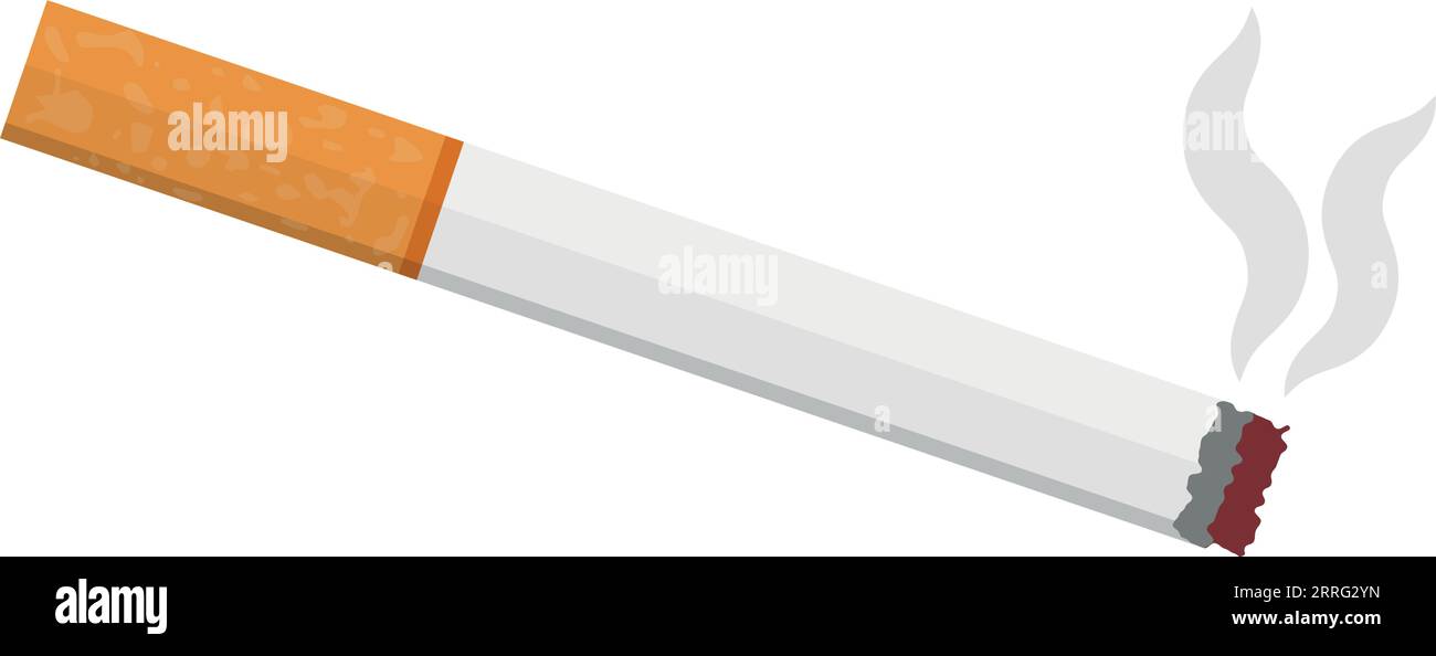Cigarette icon in flat style. Smoking vector illustration on isolated ...