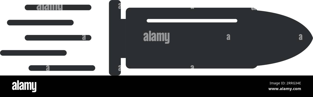 Cartridges icon in flat style. Bullet ammunition symbol vector ...