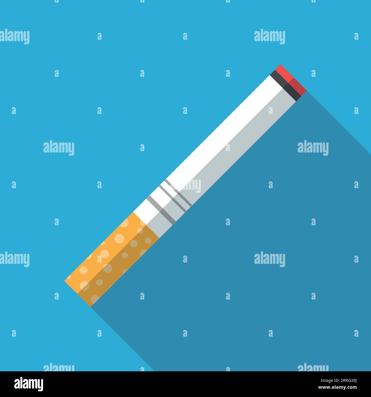 Cigarette icon in flat style. Smoking vector illustration on isolated ...
