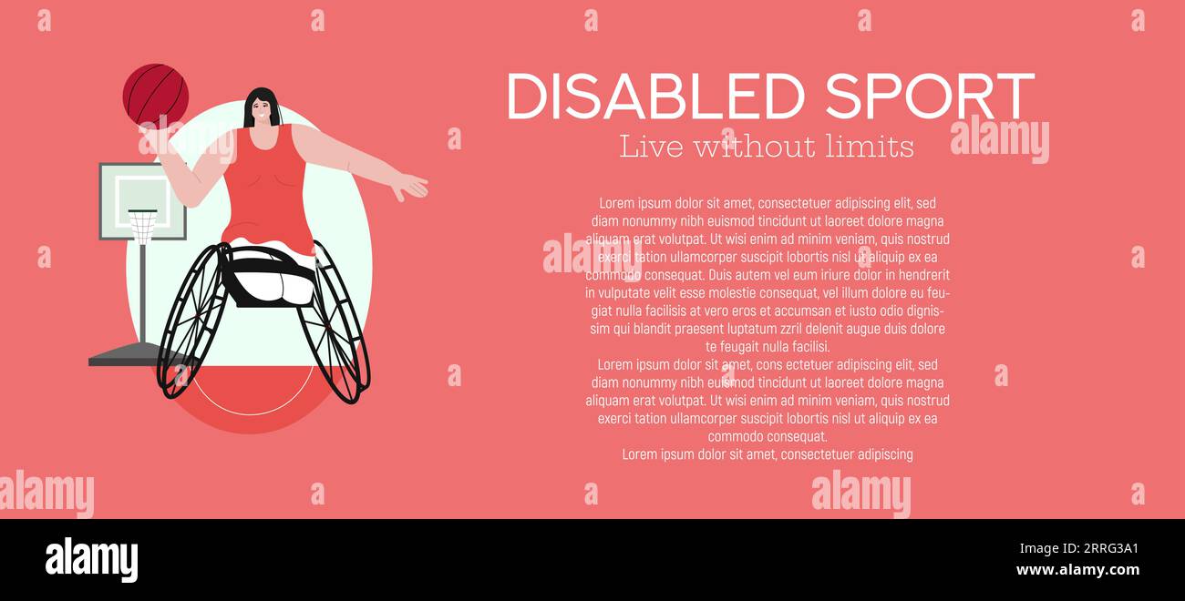 Vector illustration, banner, depicting people with disabilities.A ...