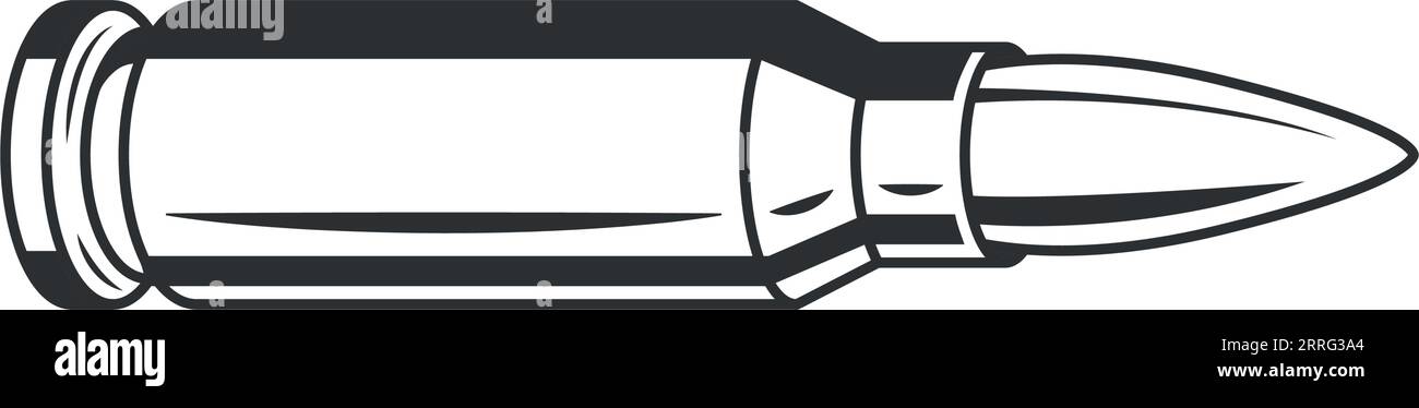 Cartridges icon in flat style. Bullet ammunition symbol vector ...