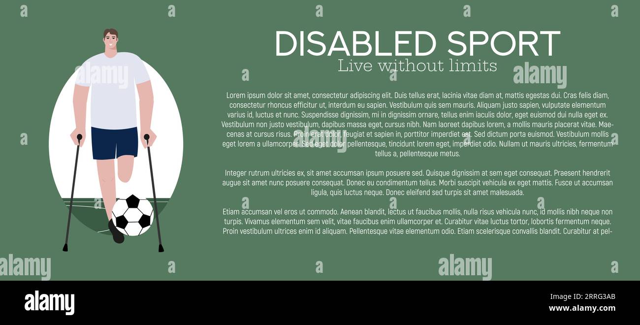 Vector illustration, banner, depicting people with disabilities.A ...