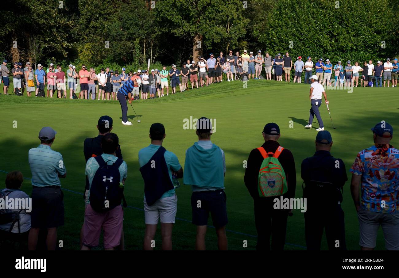 Yannik Paul on the 15th green during day two of the 2023 Horizon Irish ...