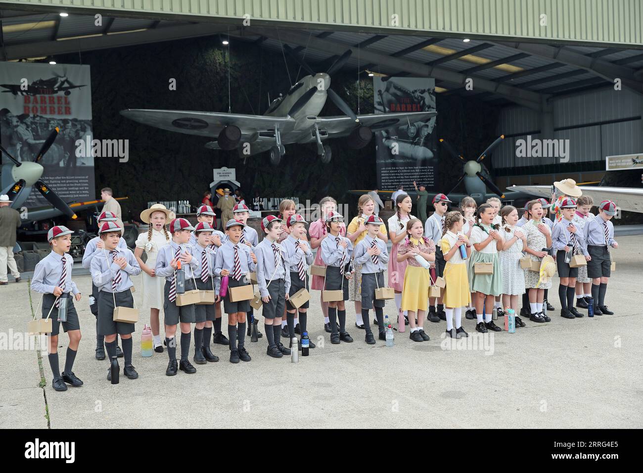Goodwood, West Sussex, UK. 8th September 2023. School children dressed ...