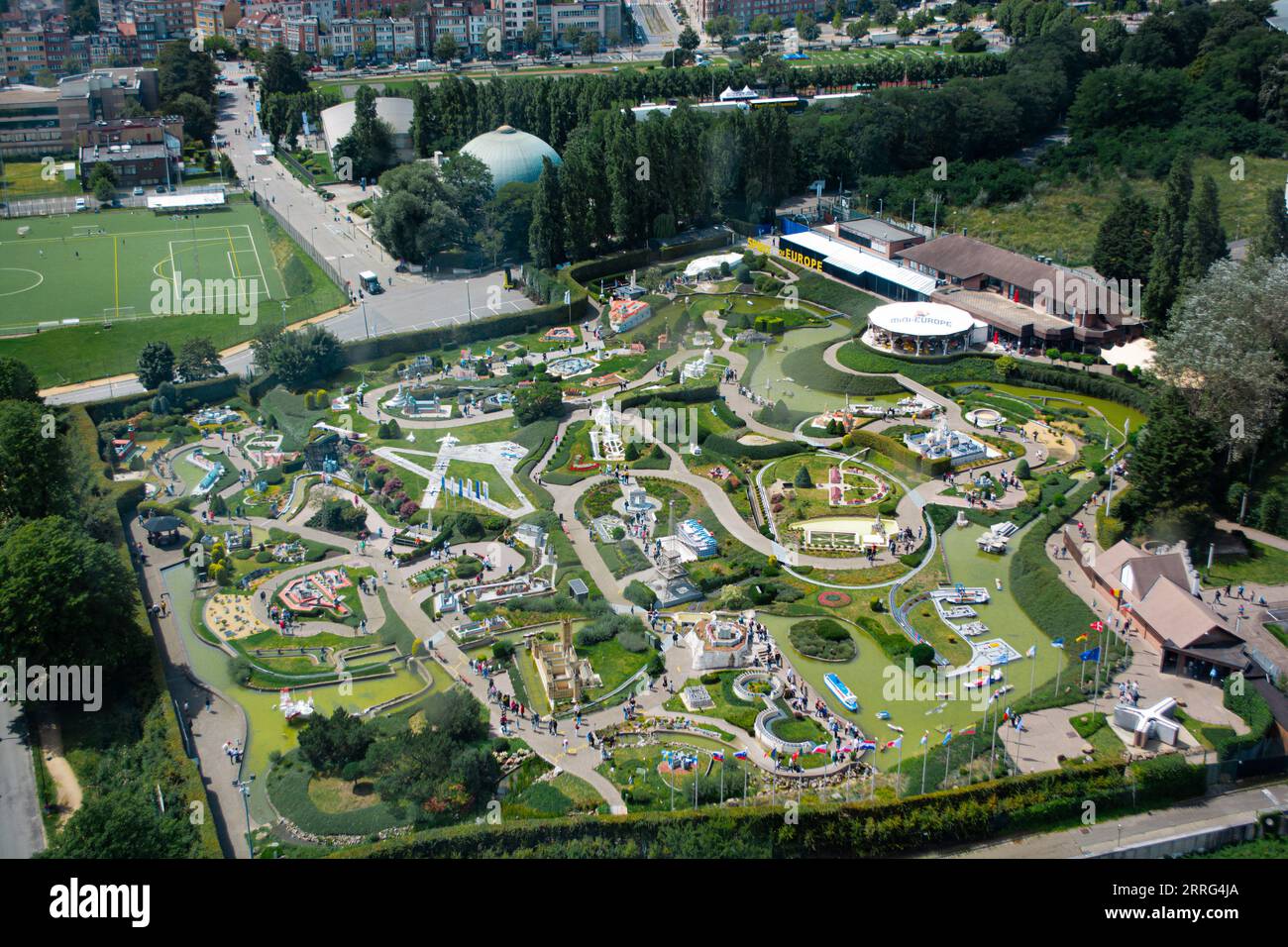 Brussels, BELGIUM - AUGUST, 2023 Panoramic view from the observation ...