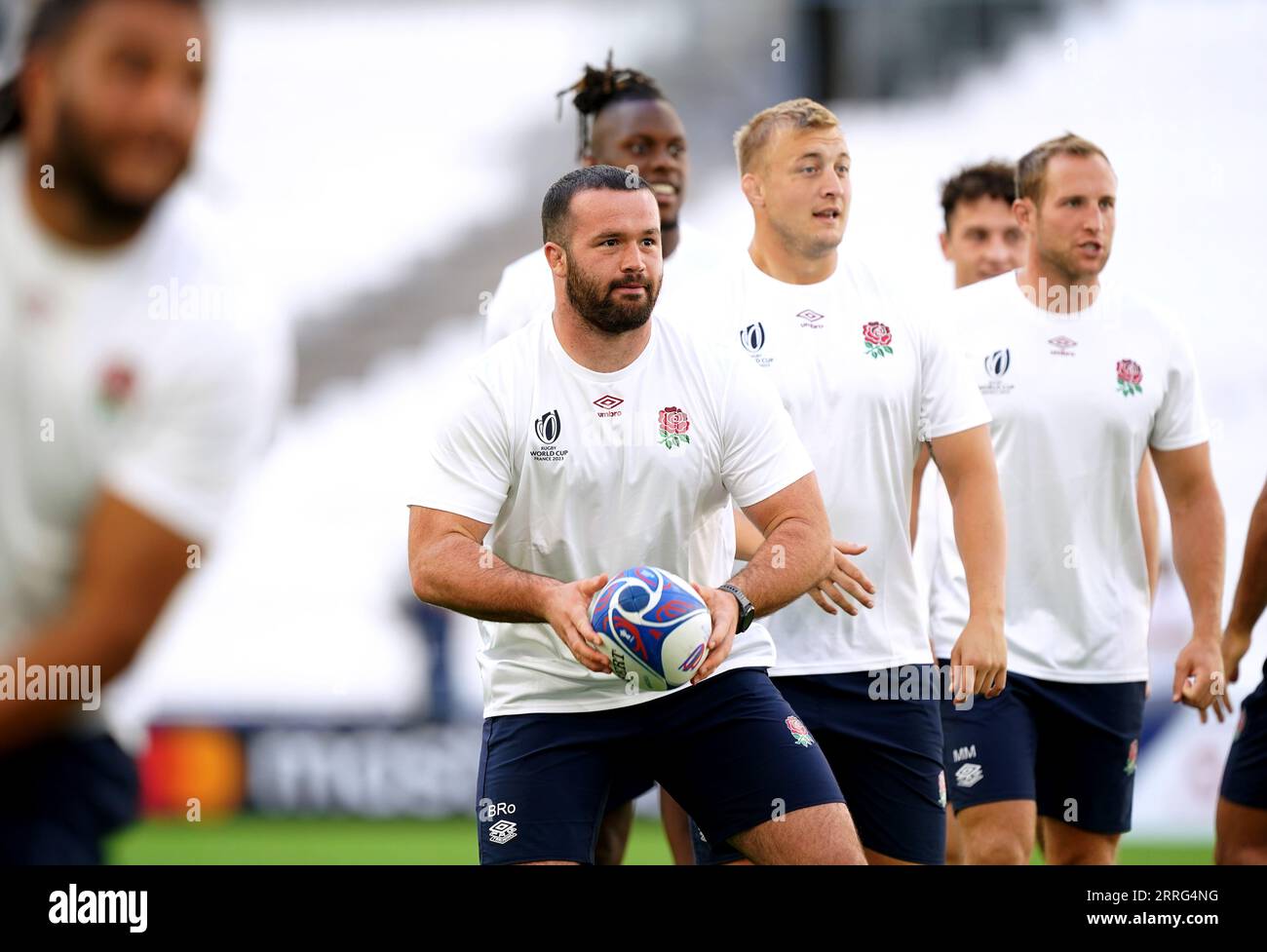 England's Bevan Rodd during the captain's run at the Stade de Marseille ...