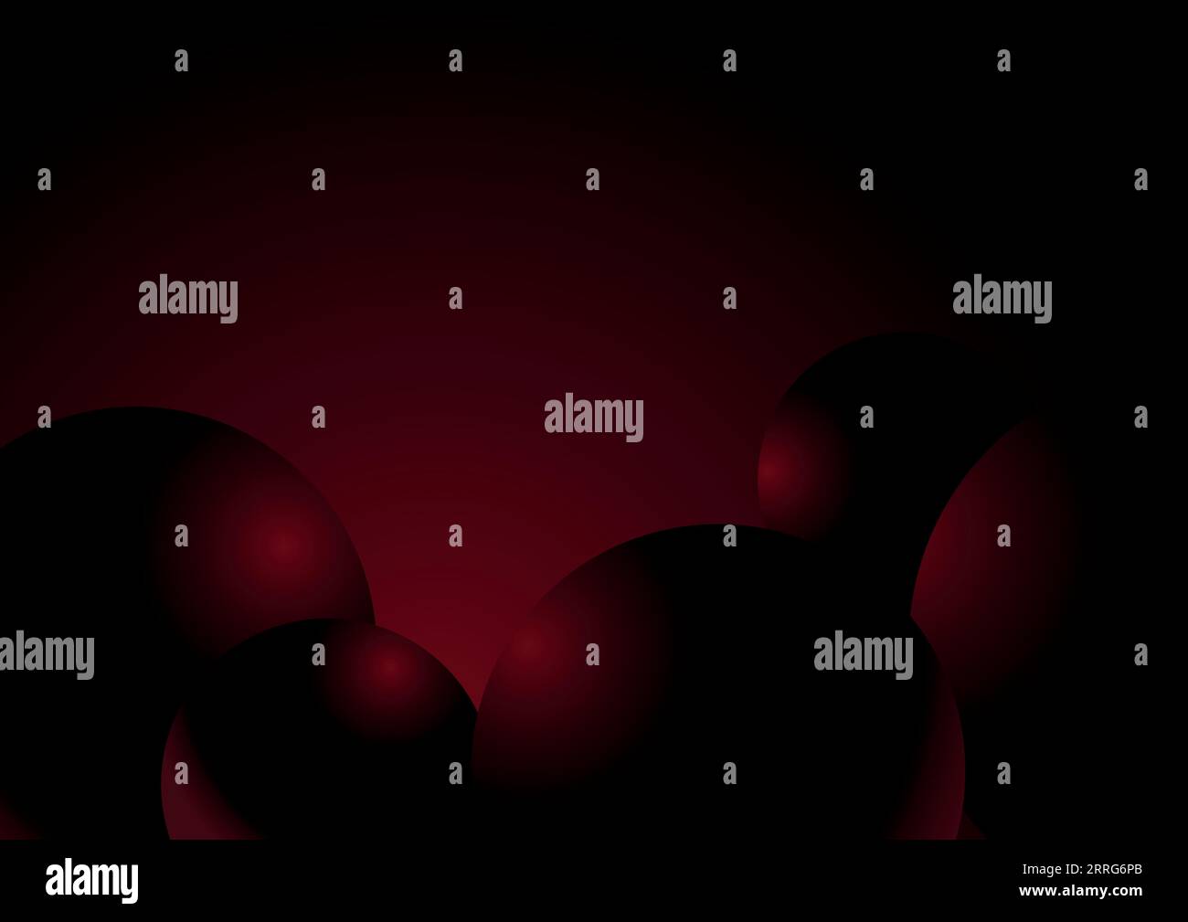 Vector illustration of red spheres on dark background Stock Vector ...