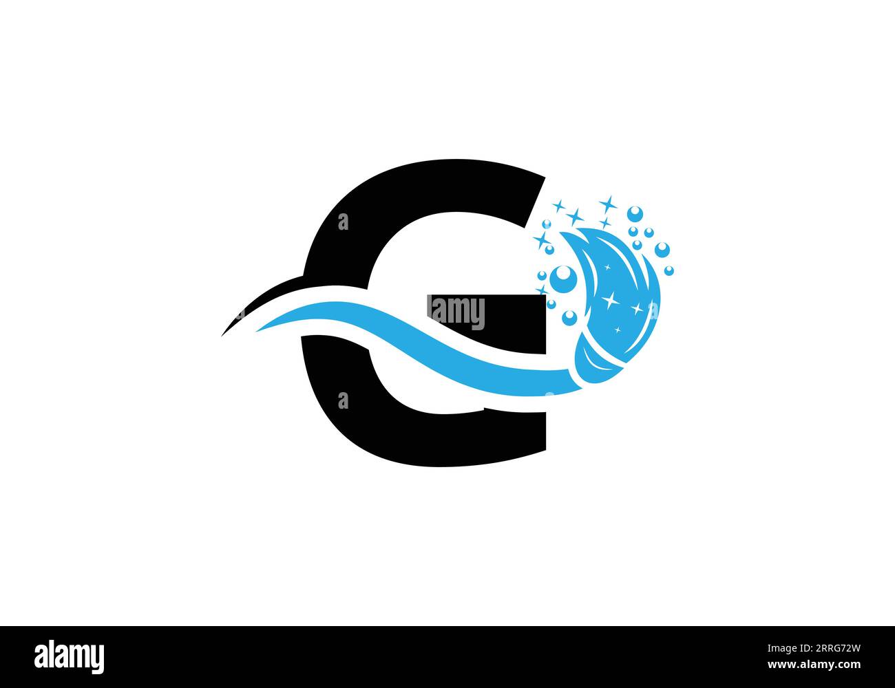Letter G Cleaning Service Logo Design Concept With Clean Brush Symbol ...