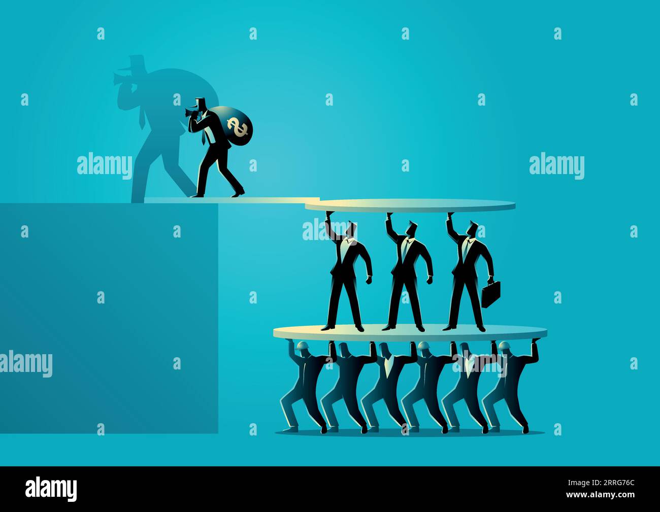Ponzi scheme vector illustration. Business investment scam concept ...