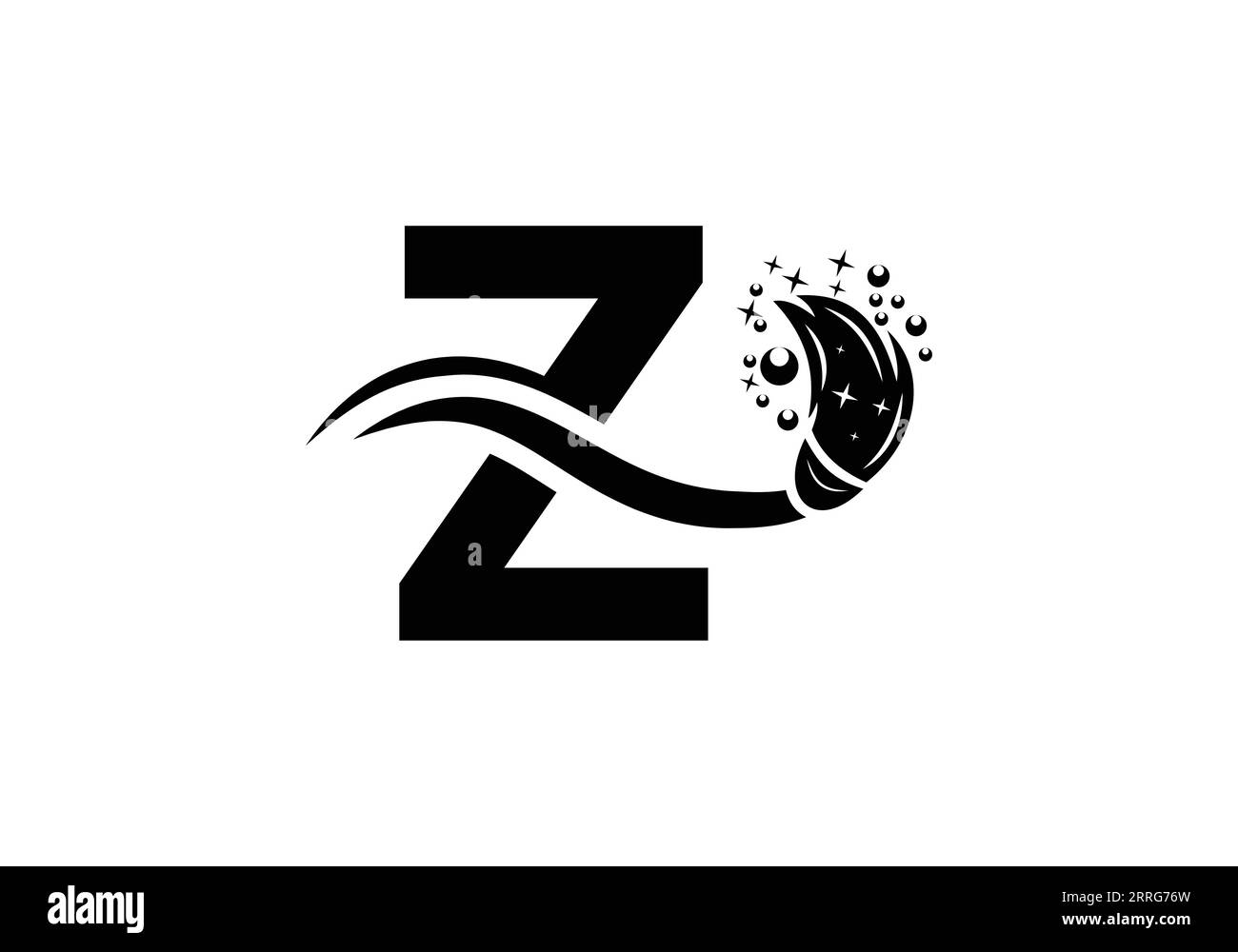 Letter Z Cleaning Service Logo Design Concept With Clean Brush Symbol ...