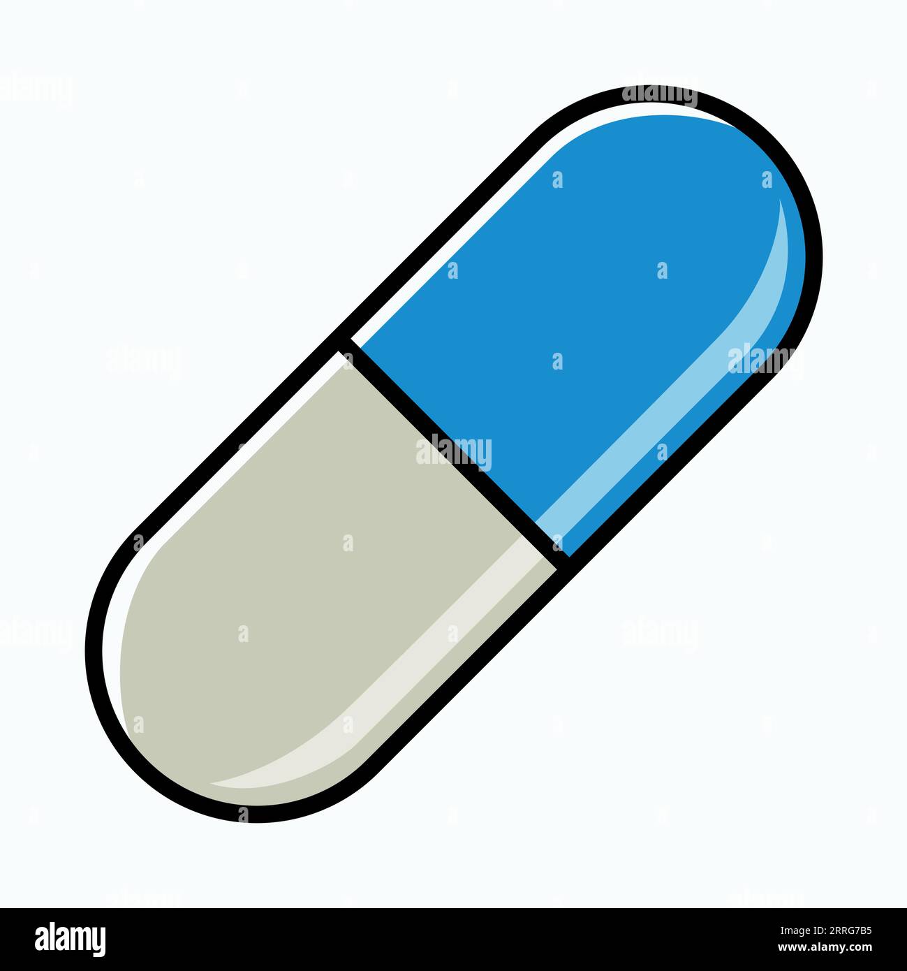 Pill isolated on white Stock Vector Images - Alamy