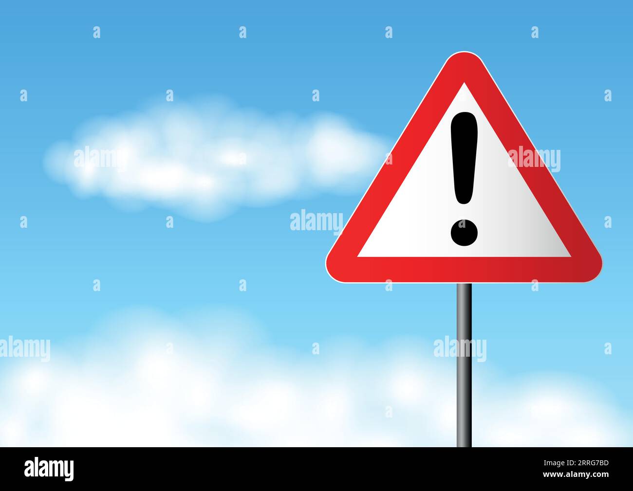 Vector illustration of warning road sign Stock Vector Image & Art - Alamy